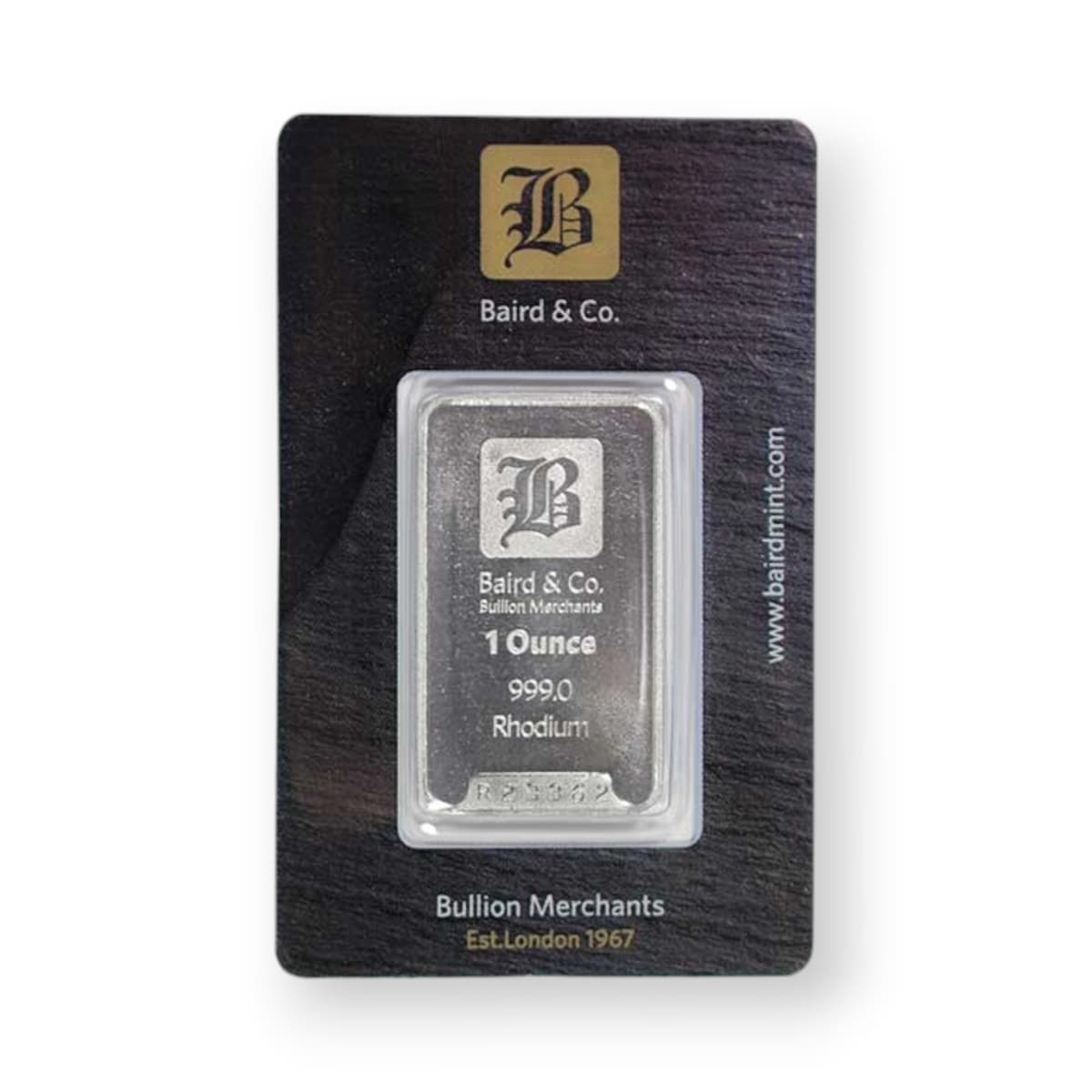 Buy 1 oz Baird & Co. Rhodium Bar .999 Fine | PURE