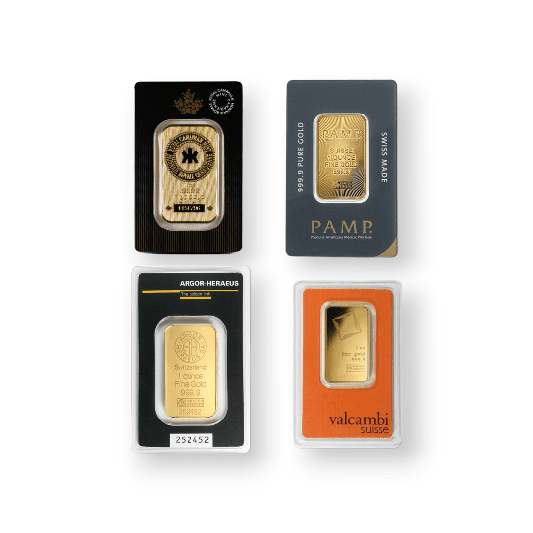 Buy 1 oz Gold Bar .9999 Fine Sealed in Carded Assay Accredited Brands ...