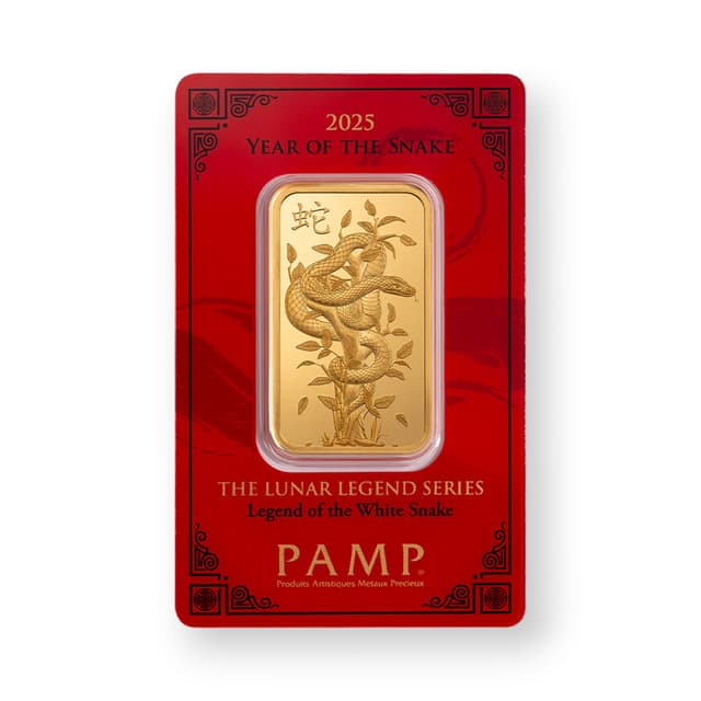 Buy 1 oz Gold Bar PAMP Suisse Lunar Legends White Snake | PURE